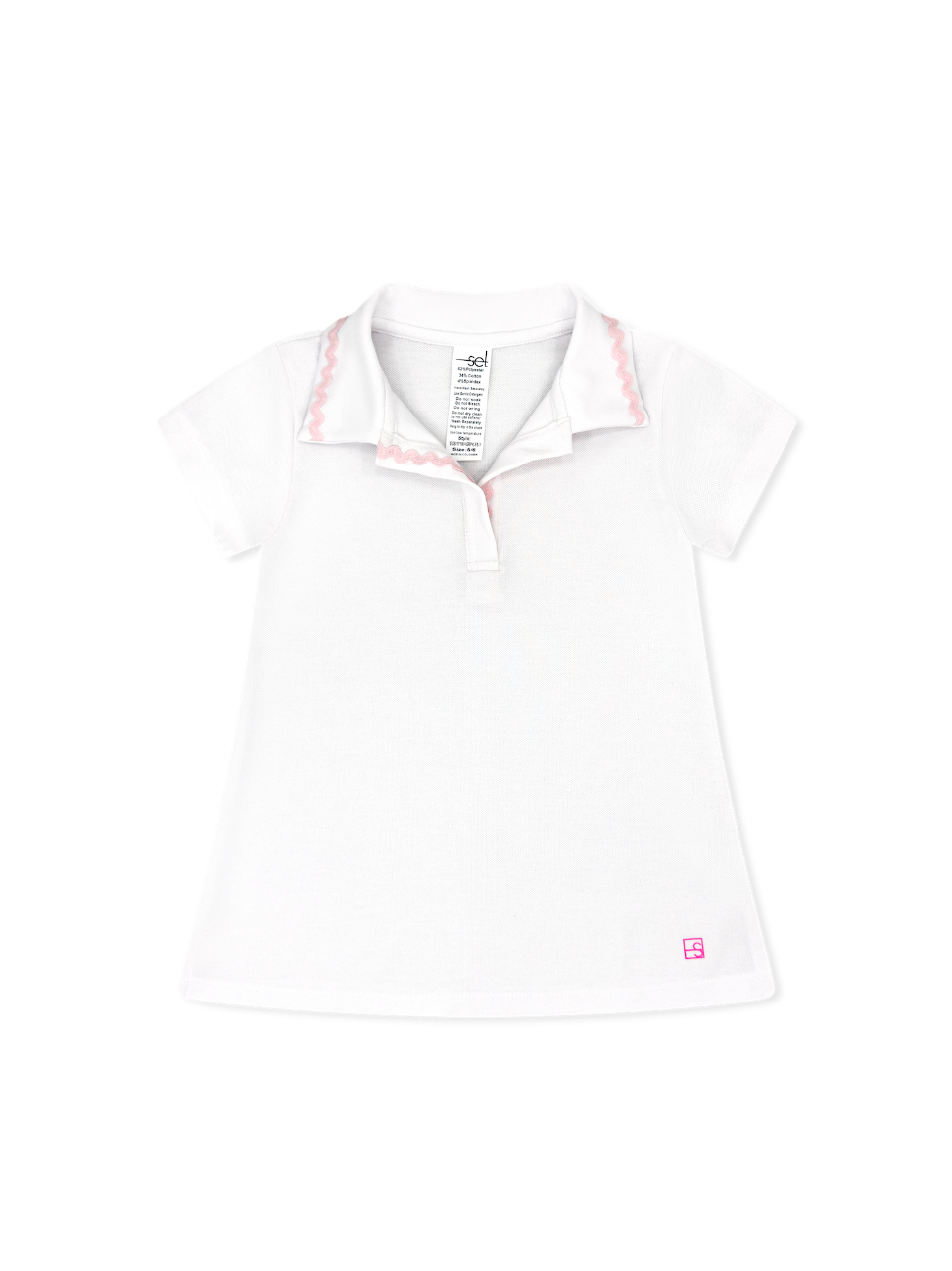 Piper Polo - Misty White, Cotton Candy Pink – Set Athletics